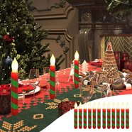 Home Savings! Anckoeil Taper Primitive Candles 6PCS Real Wax Hand ...