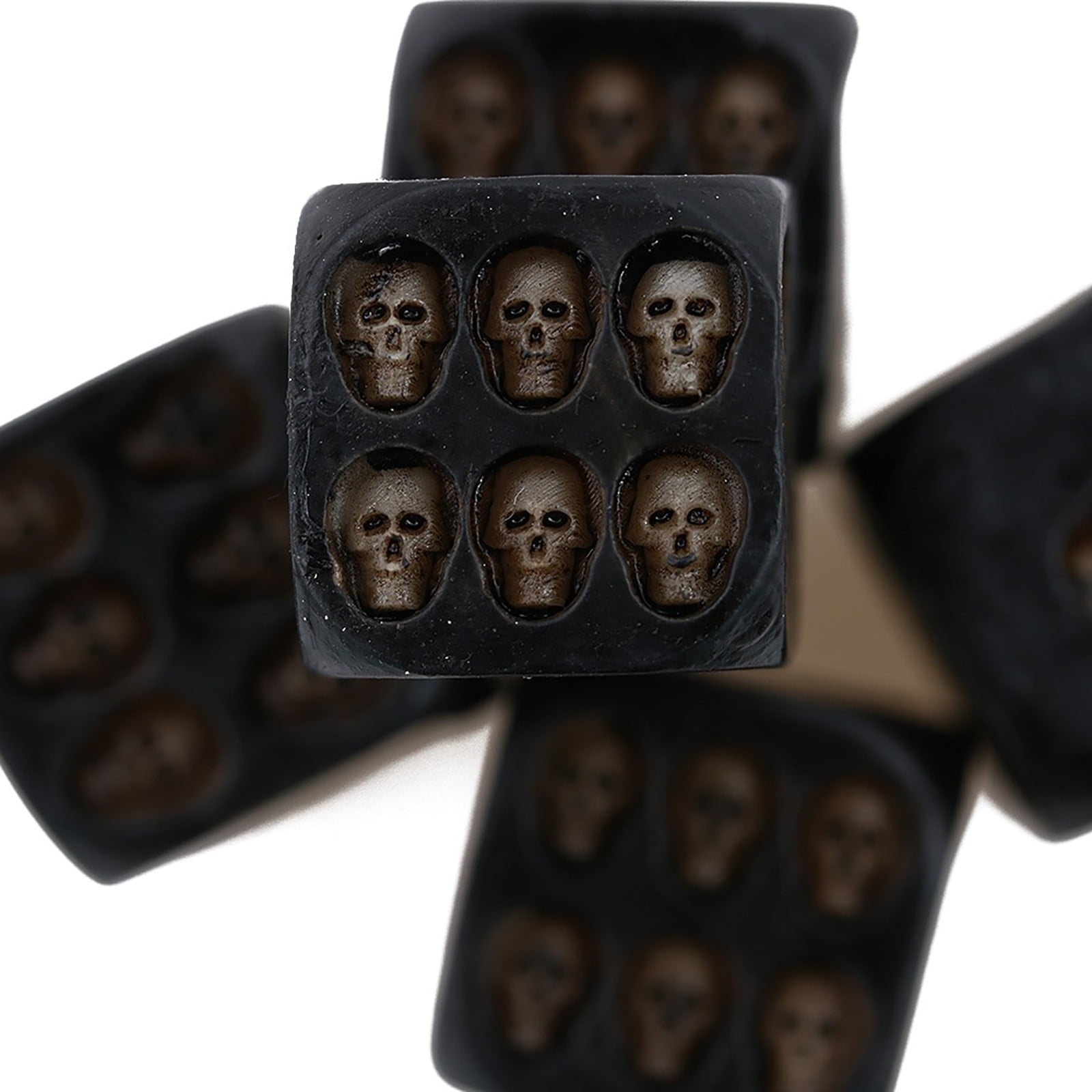 RnemiTe-amo Deals！Hand-Made Unique Game Balance Black Skull Dice With ...