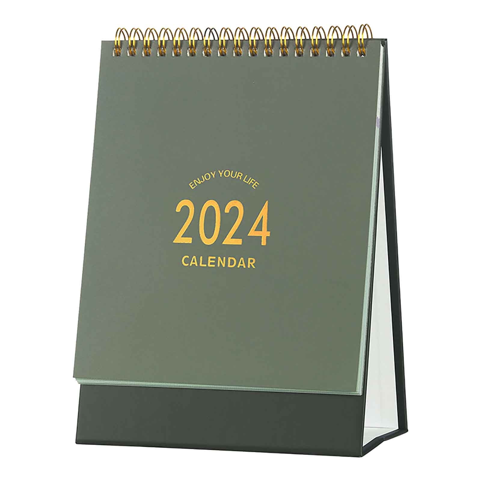 RnemiTe-amo Desk Calendar 2024,Standing Flip 2024 Desktop Calendar,2024 ...
