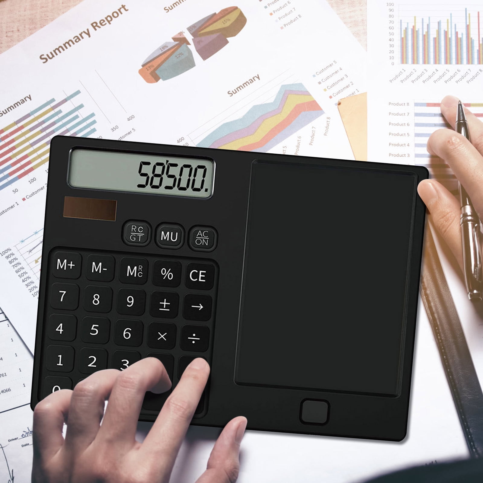 RnemiTe-amo Digital Calculator,12-Digit Large Display Office Desk ...