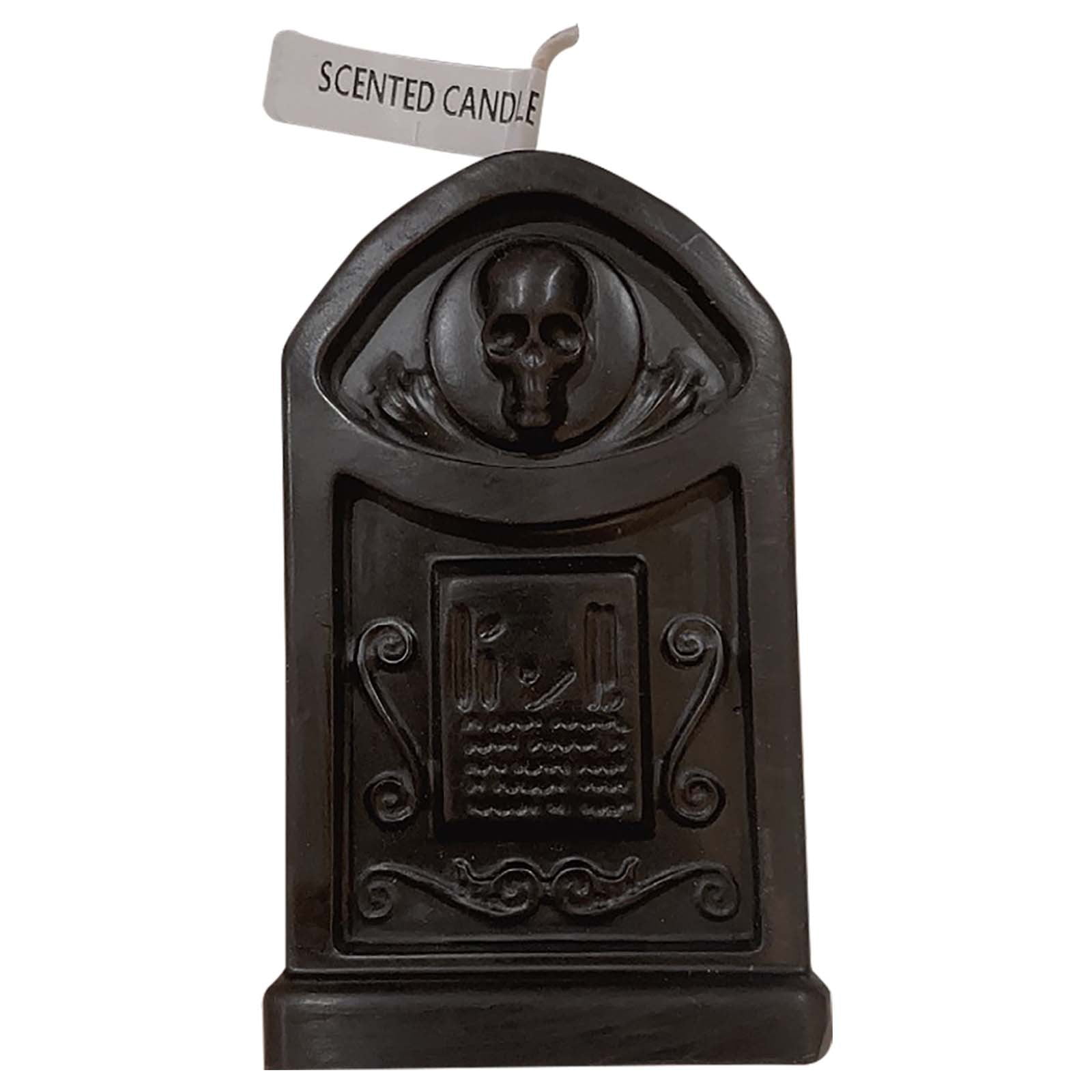 RnemiTe-amo LED Flameless Candles Lights,Halloween Skull Tombstone ...
