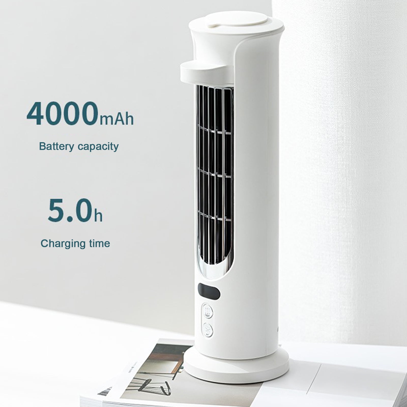 RnemiTe-amo Mini Air Conditioner for Bedroom Oscillating Tower Fan,14 ...