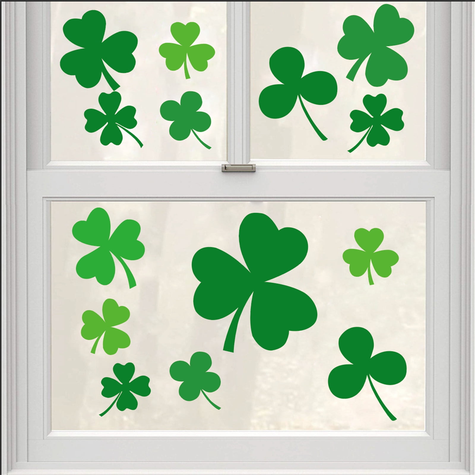 RnemiTe-amo St. Patrick's Day Decorations Window Clings Decor, Shamrock ...