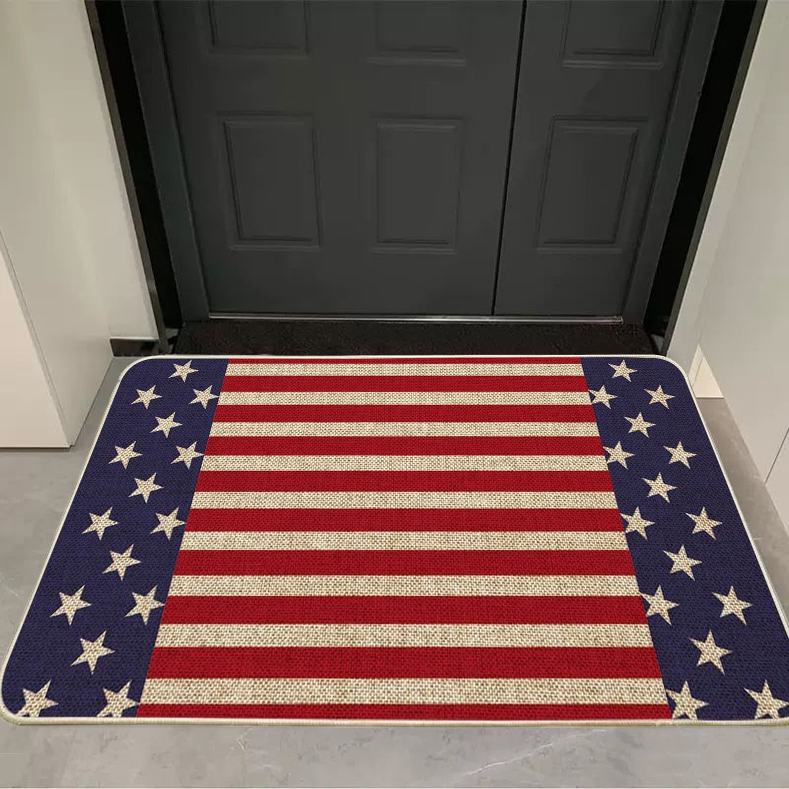 RnemiTe-amo Stars Stripes Patriotic 4th of July Doormat,Entrance Door ...