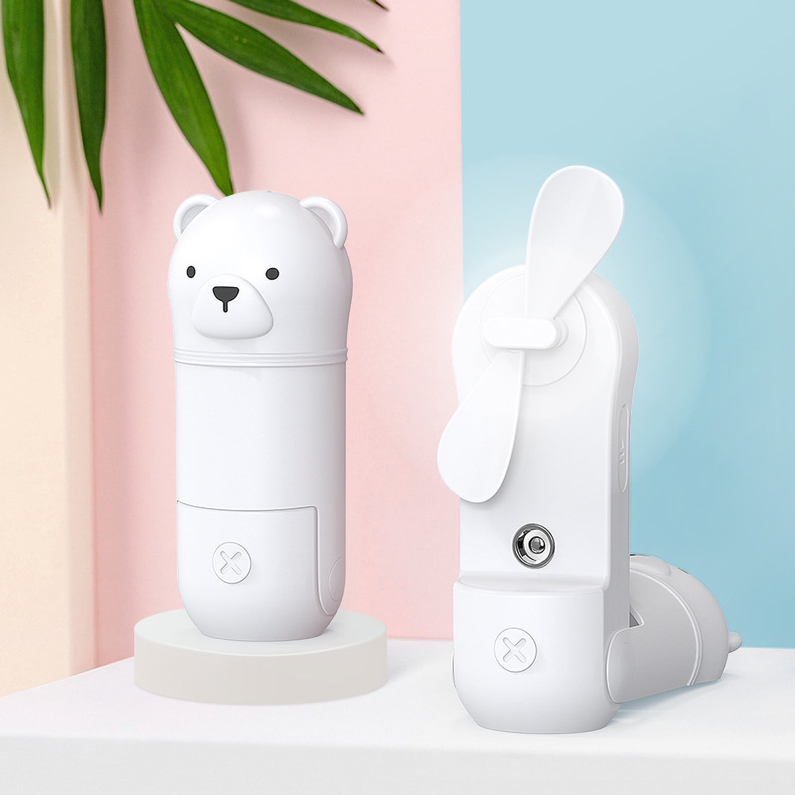 RnemiTe-amo Table Misting Fan,Portable Fan, USB Rechargeable Mini ...