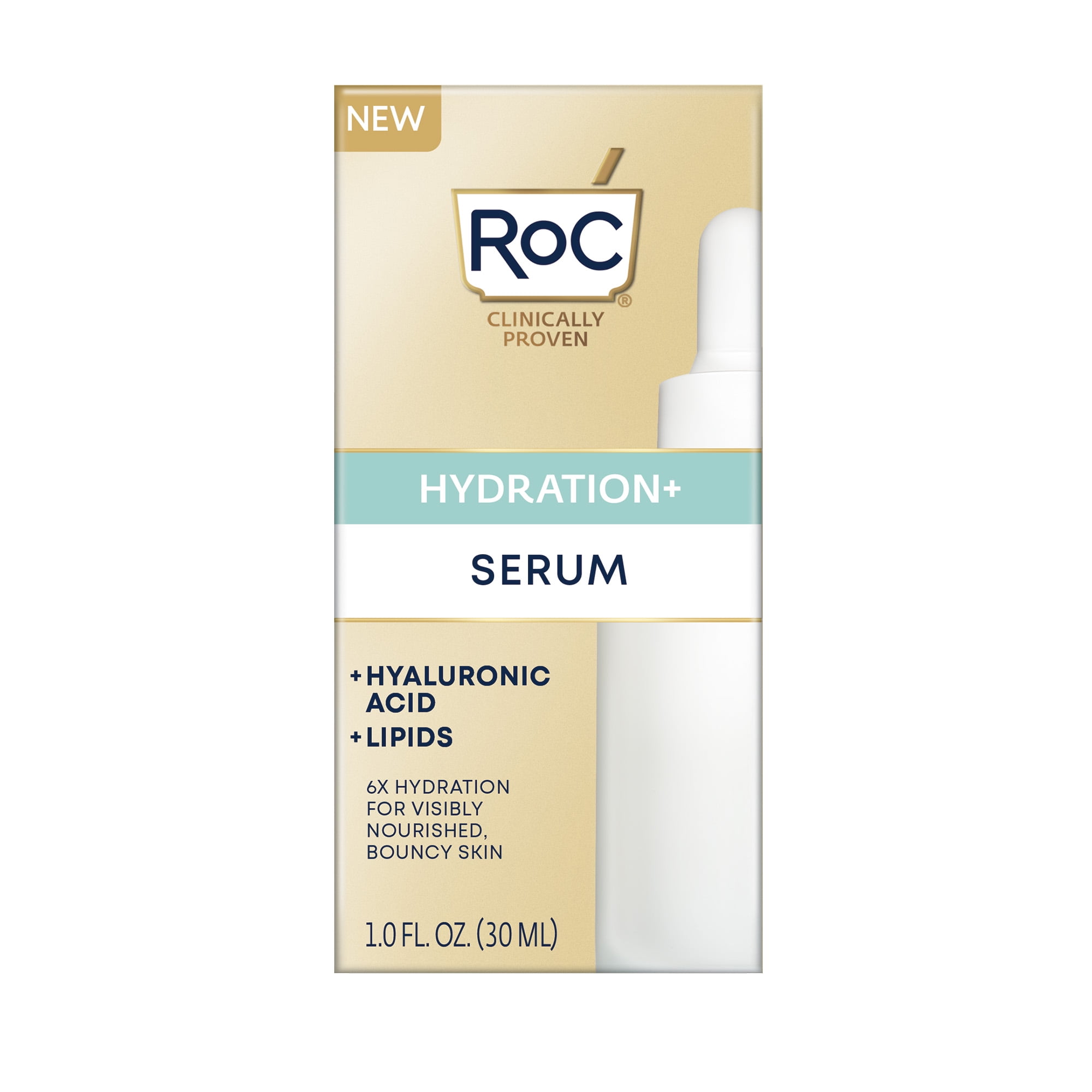RoC Hydration+ Serum, 1.0 oz with Hyaluronic Acid + Collagen Proteins ...