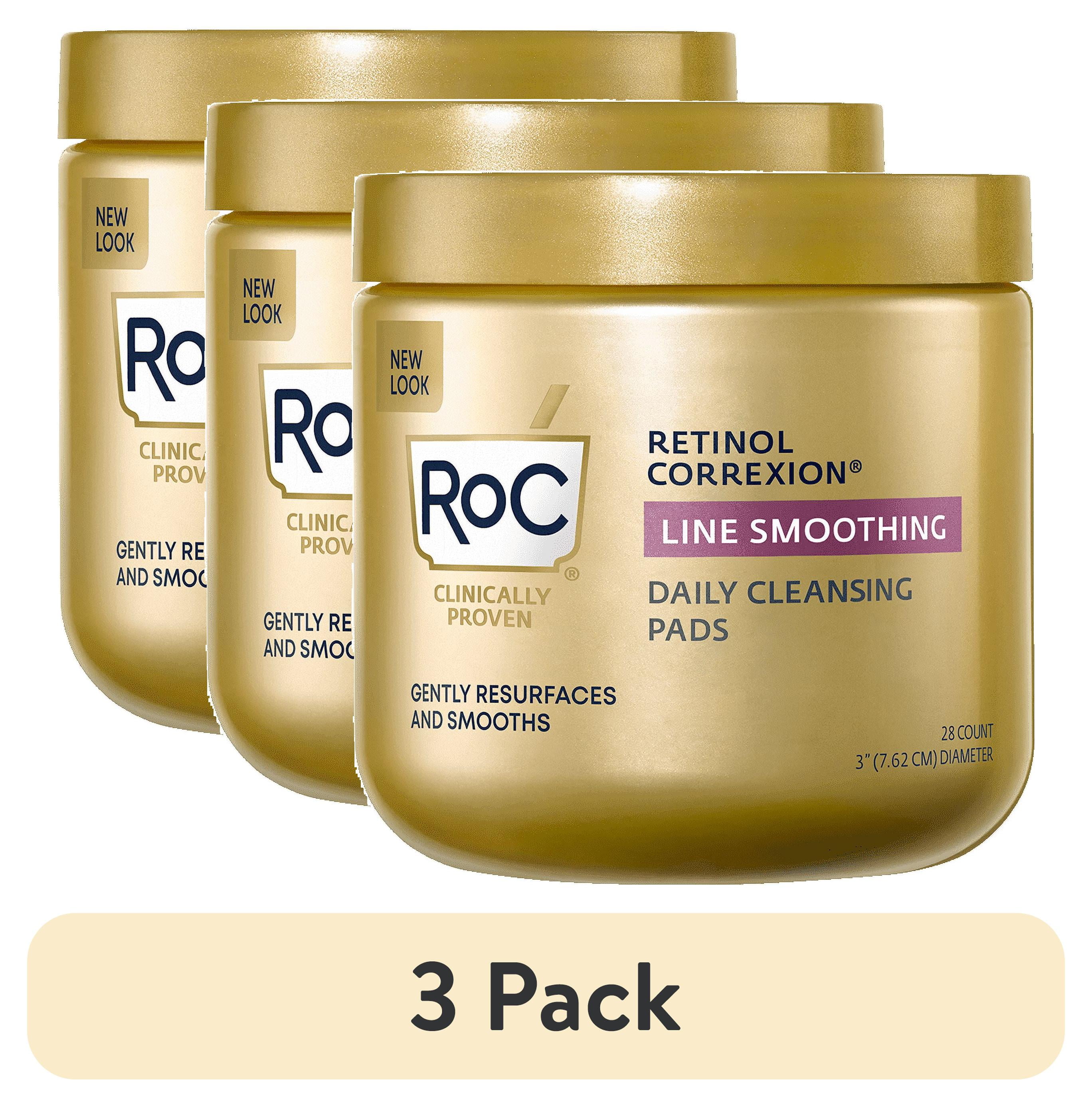 (3 pack) RoC Resurfacing Disks, Hypoallergenic Exfoliating Makeup ...