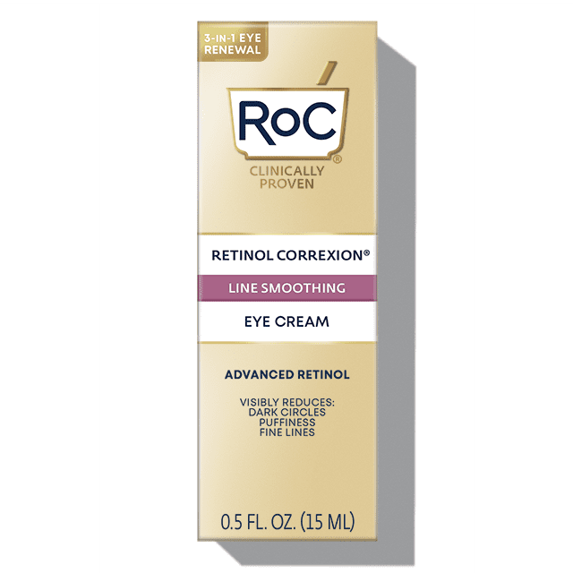 RoC Retinol Correxion Anti-Wrinkle + Firming Eye Cream for Dark Circles ...
