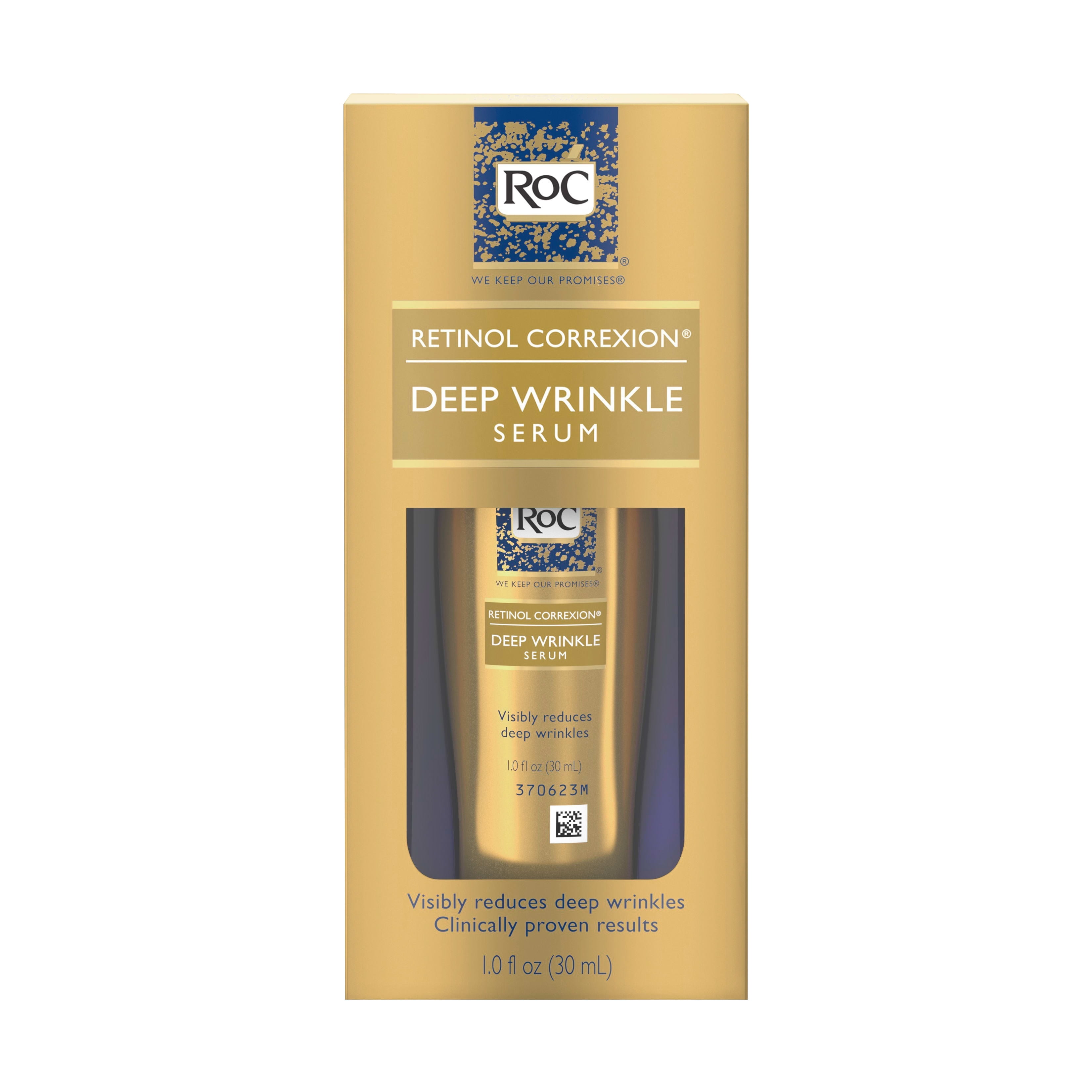 RoC Skincare Anti-Aging Face Serum, Retinol Correxion Deep Wrinkle ...