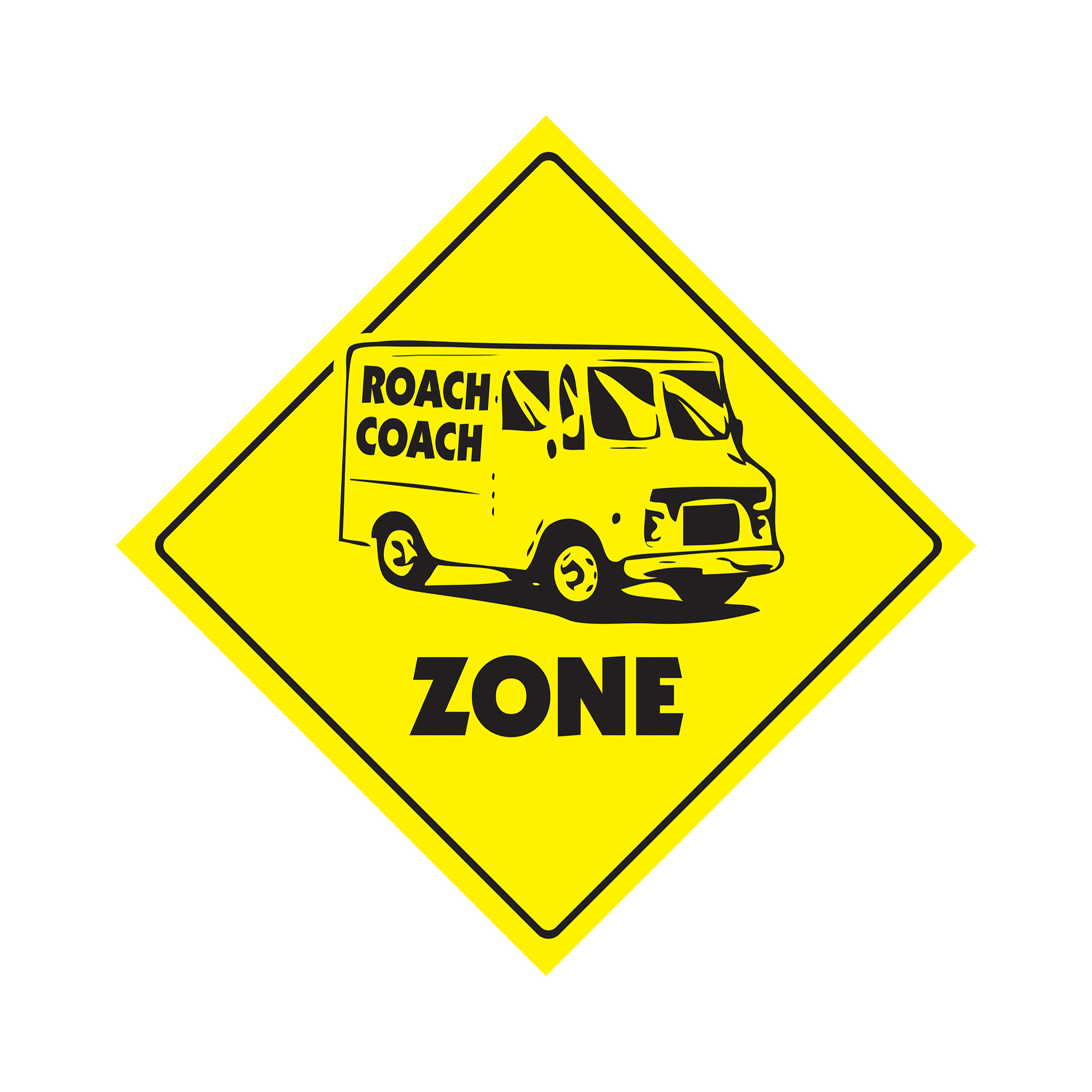 Roach Coach Crossing Sign Zone Xing | Indoor/Outdoor | 14" Tall food ...