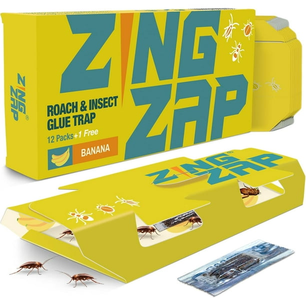 Roach Glue Trap Banana Scent, Natural Bait Capsule, for Roaches, Ants & More, 13-Pack - Walmart ...