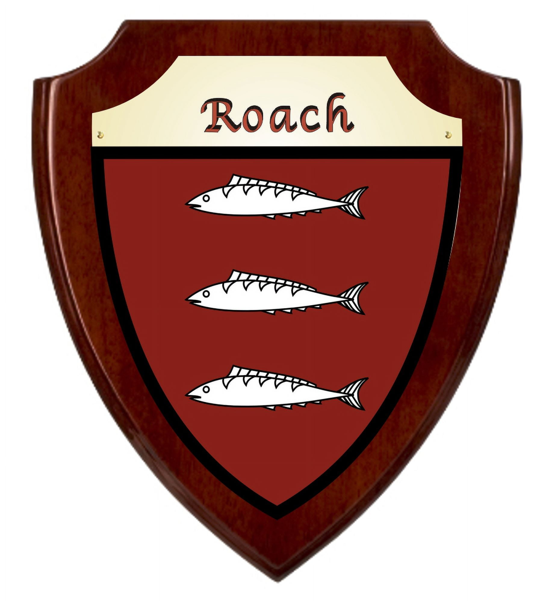Roach Irish Coat of Arms Shield Plaque - Rosewood Finish - Walmart.com