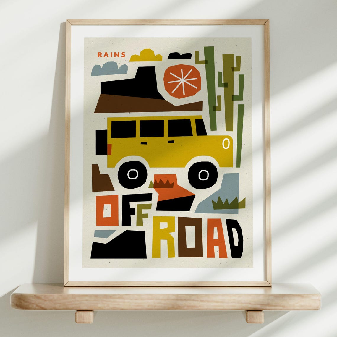 Off Road Art Print, Retro Midcentury Modern Art, Jeep Art, Bronco Art ...