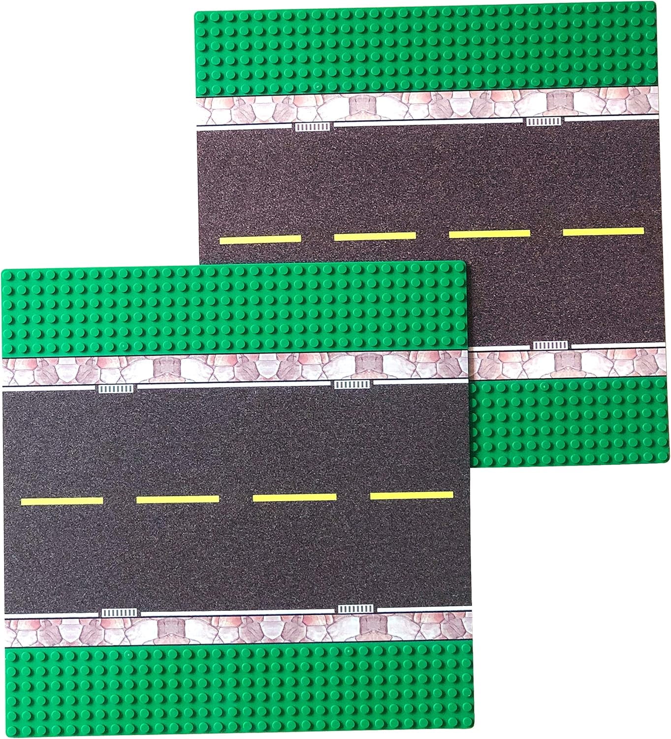 Road Baseplates 10" x 10" Building Brick Classic Base Plate 2 Pieces ...