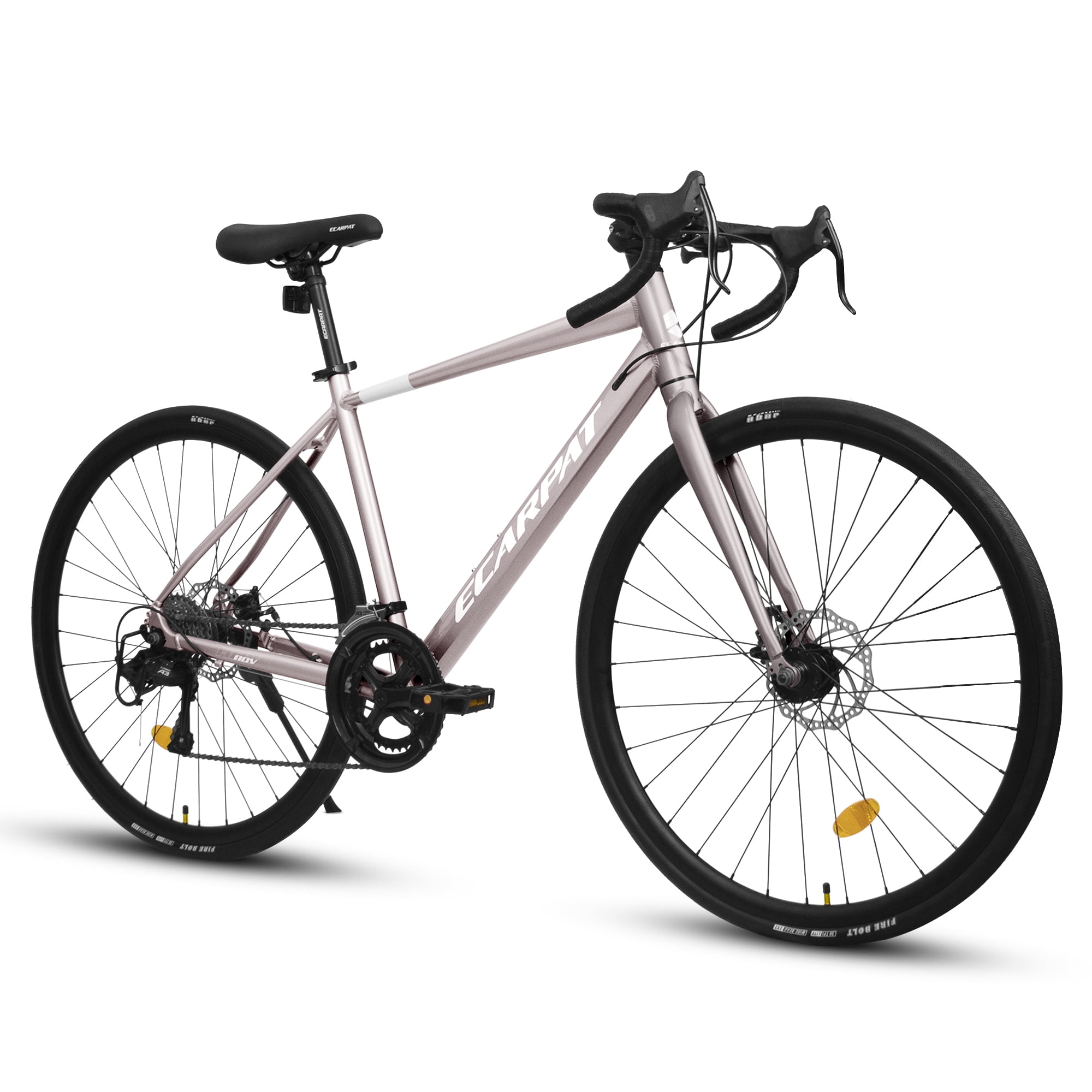 Road Bike, 700C Fixed Fork Aluminum Frame Disc Brake Student Bicycle ...