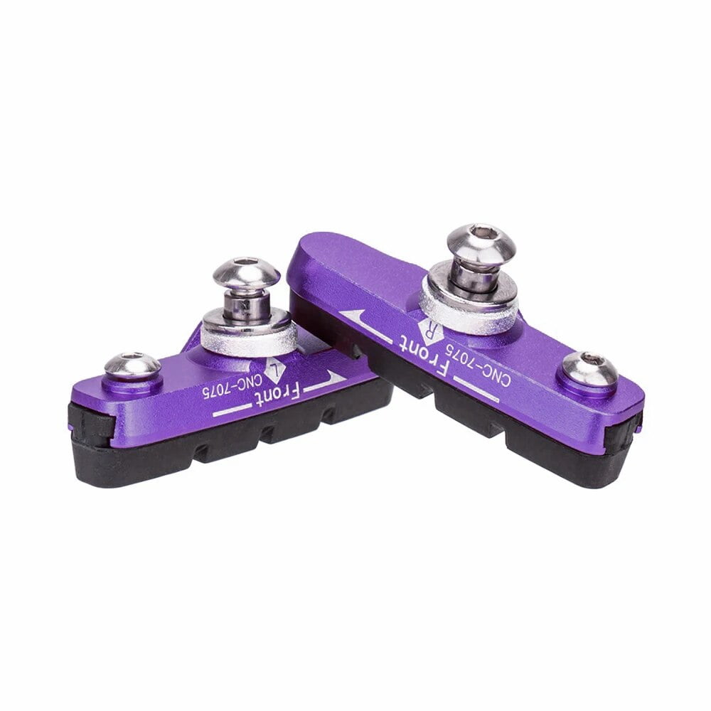 Road Bike Brake Shoes C Caliper Hoof Replaceable Rubber Pads CNC Shell ...