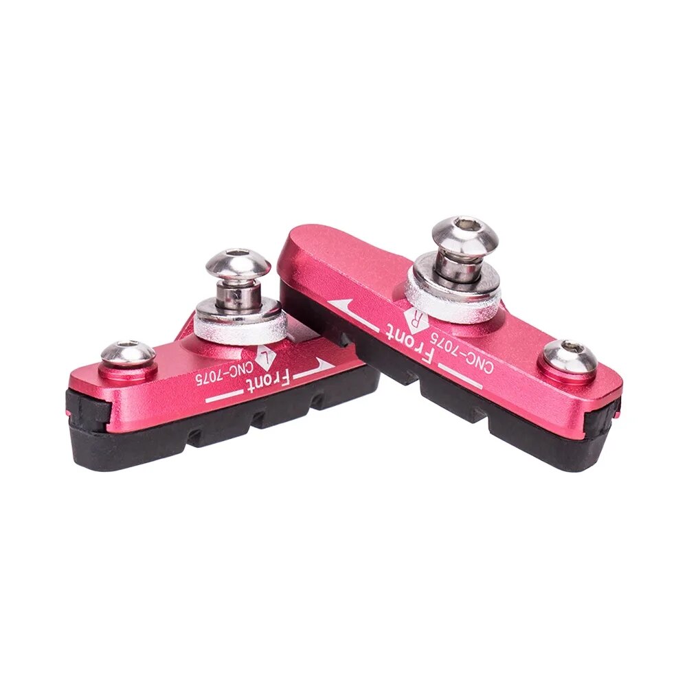 Road Bike Brake Shoes C Caliper Hoof Replaceable Rubber Pads CNC Shell ...