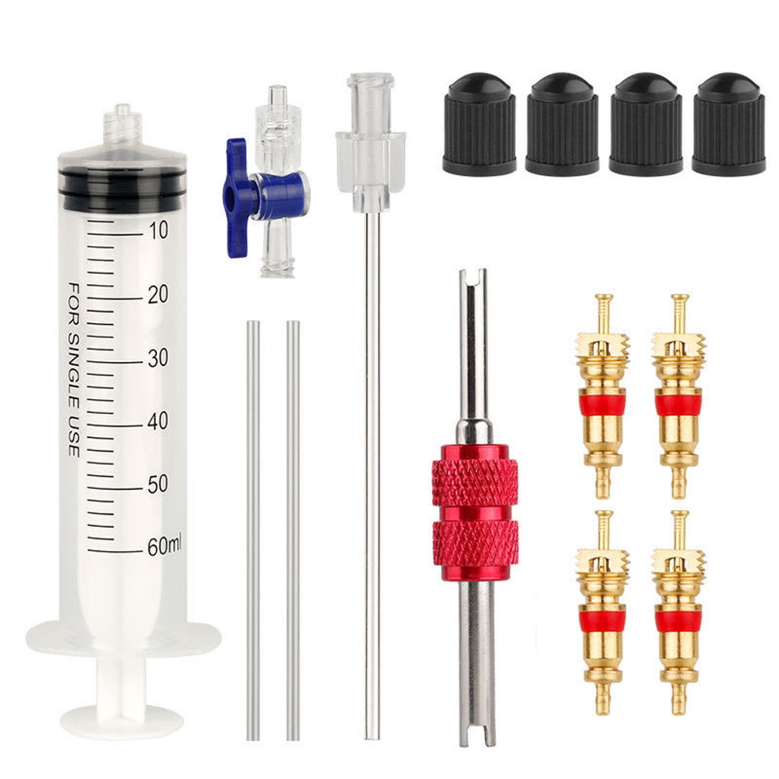 Road Bike Fluid Injections Tool Tire Tubeless Sealant Injectors Bicycles Tubeless Tire Liquid ...