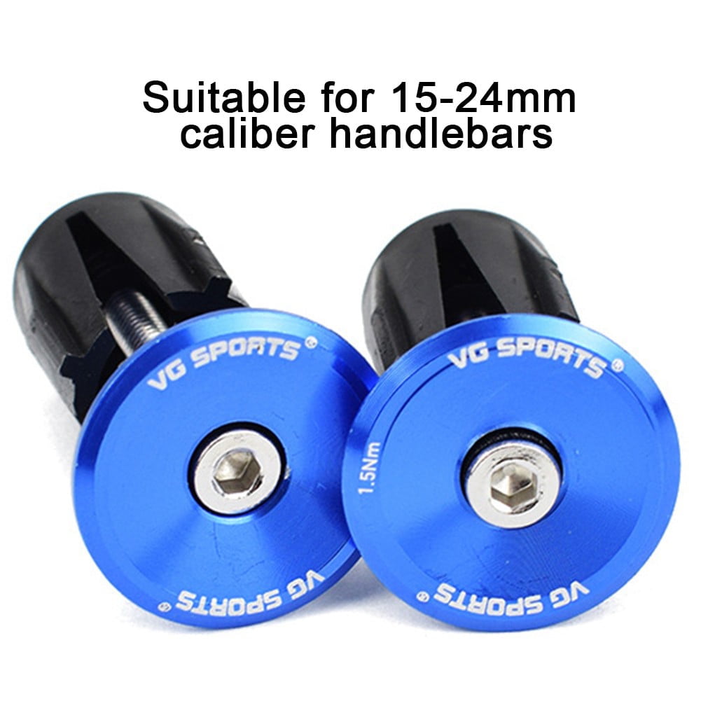 Road Bike Handlebar Grip Ends Cap Racing Cycling Handle Bar Plugs (Blue ...