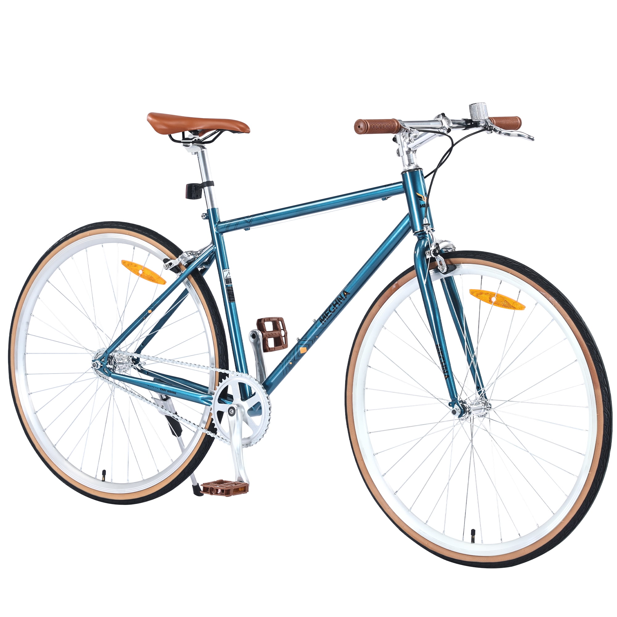 Road Bike, Single Speed Retro Style 700C Wheels Road Bike for Men Women ...