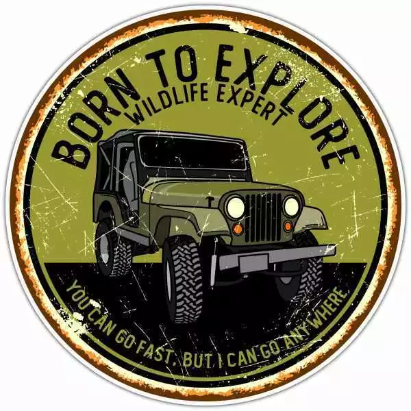 Off Road Born To Explore Wildlife Expert Car Stickerphone Decal Water ...