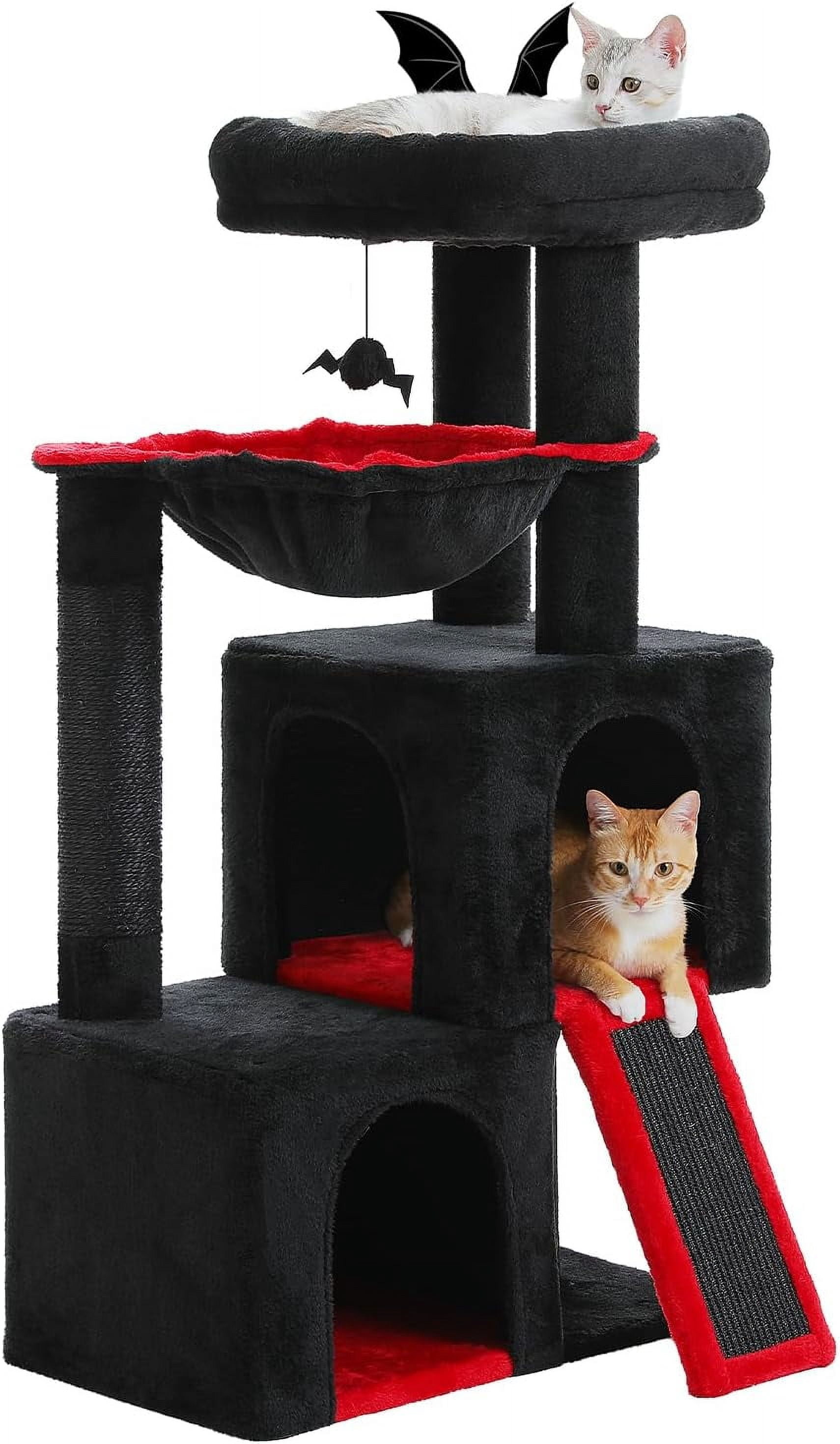Road Cat Tree, 30 Inches Cat Tower with Dual Condos for Indoor Cats ...