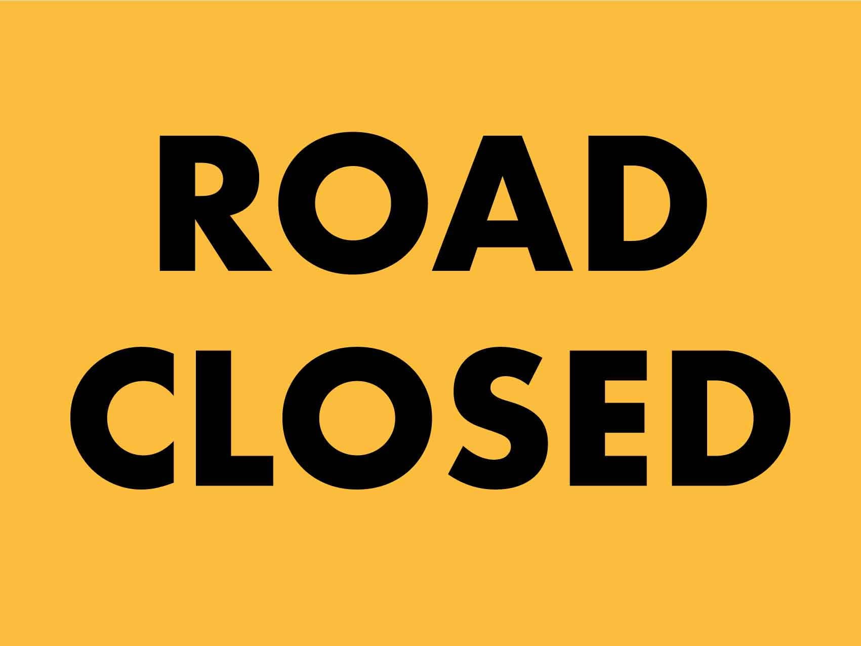 Road Closed Metal Sign Caution Danger Safety Security Warning Notice ...