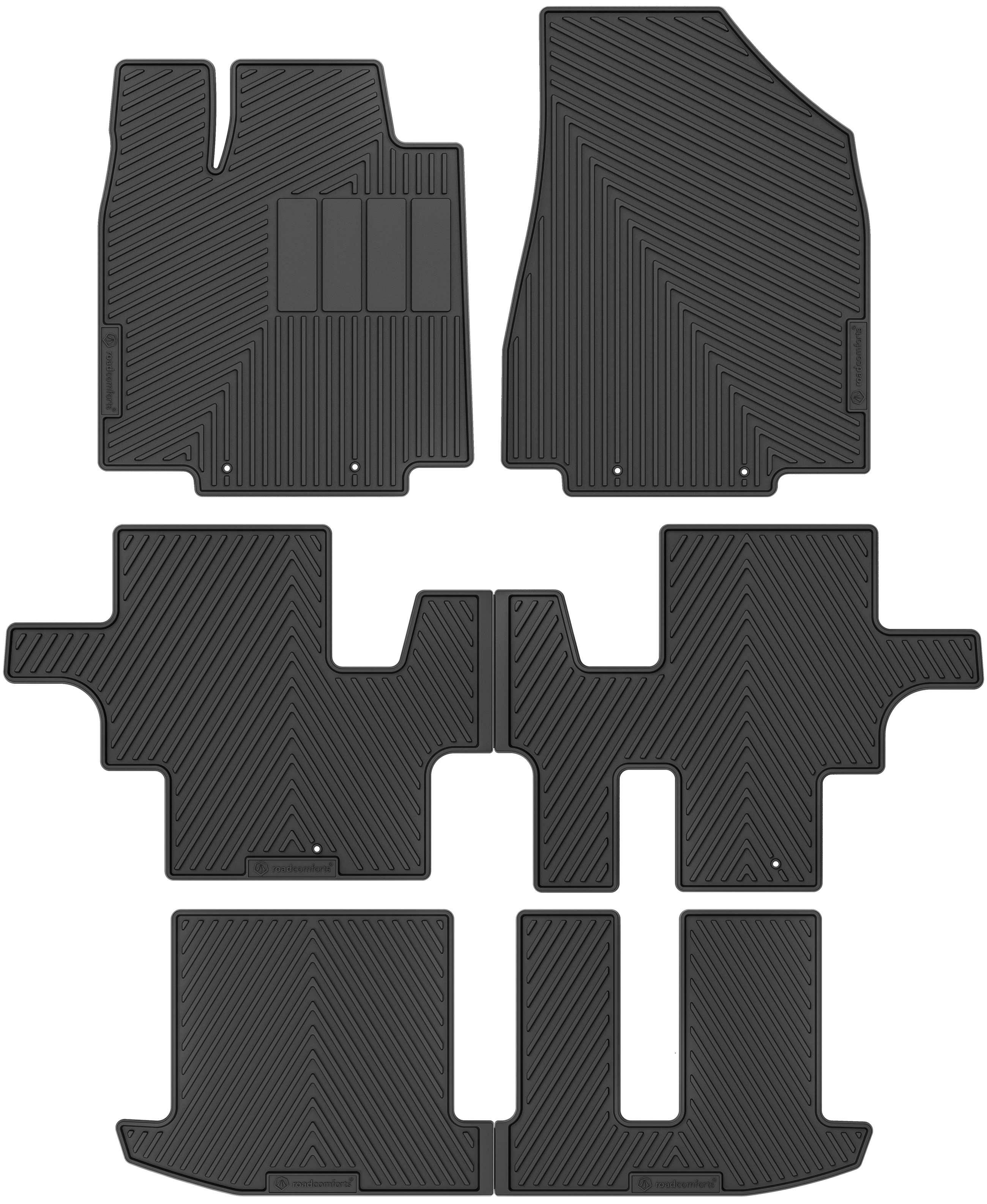 Road Comforts 3 Rows Set Custom Fit Floor Mat Fits select: 2013-2020 ...