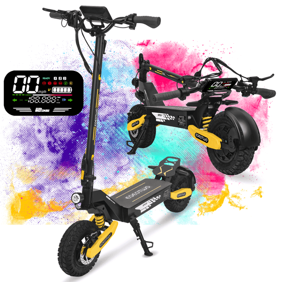 Off Road Electric Scooter for Adults, 1200W Motor Fast E Scooter, Up to ...