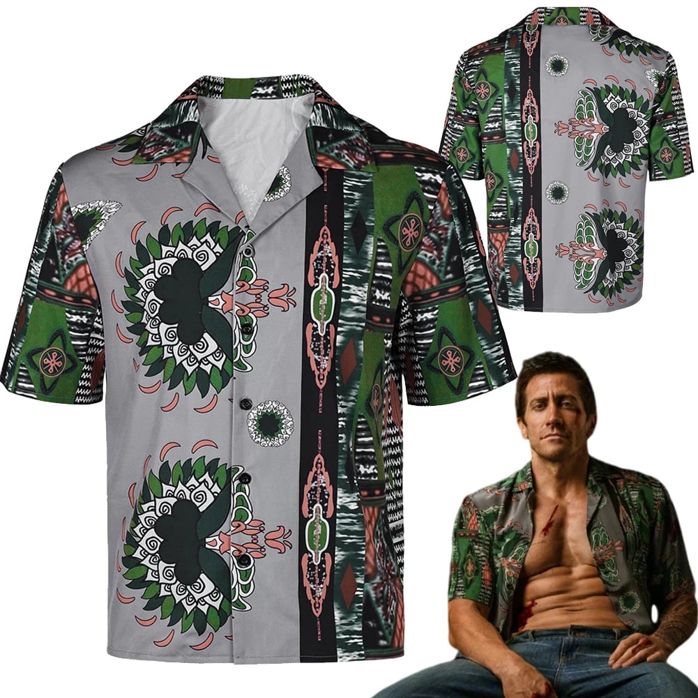 Road House 2024 Jake Gyllenhaal Green Printed Shirt - Walmart.com