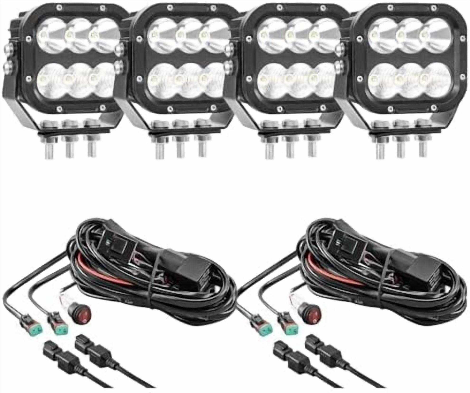 Off Road LED Pod Lights 5 Inch 120W 10000lm Offroad LED Work Light Pods ...