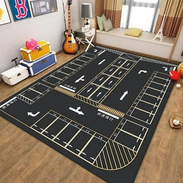 Delta Children Kids Large Road Map Activity Rug, 4’6" L x 3’3” W, City ...