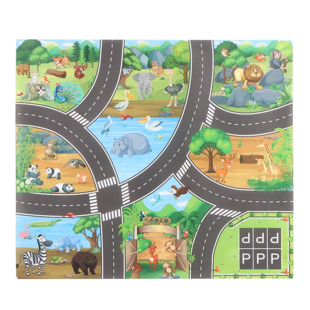 Road Map City Baby Play Mat Foldable Waterproof Map Children Outdoor ...