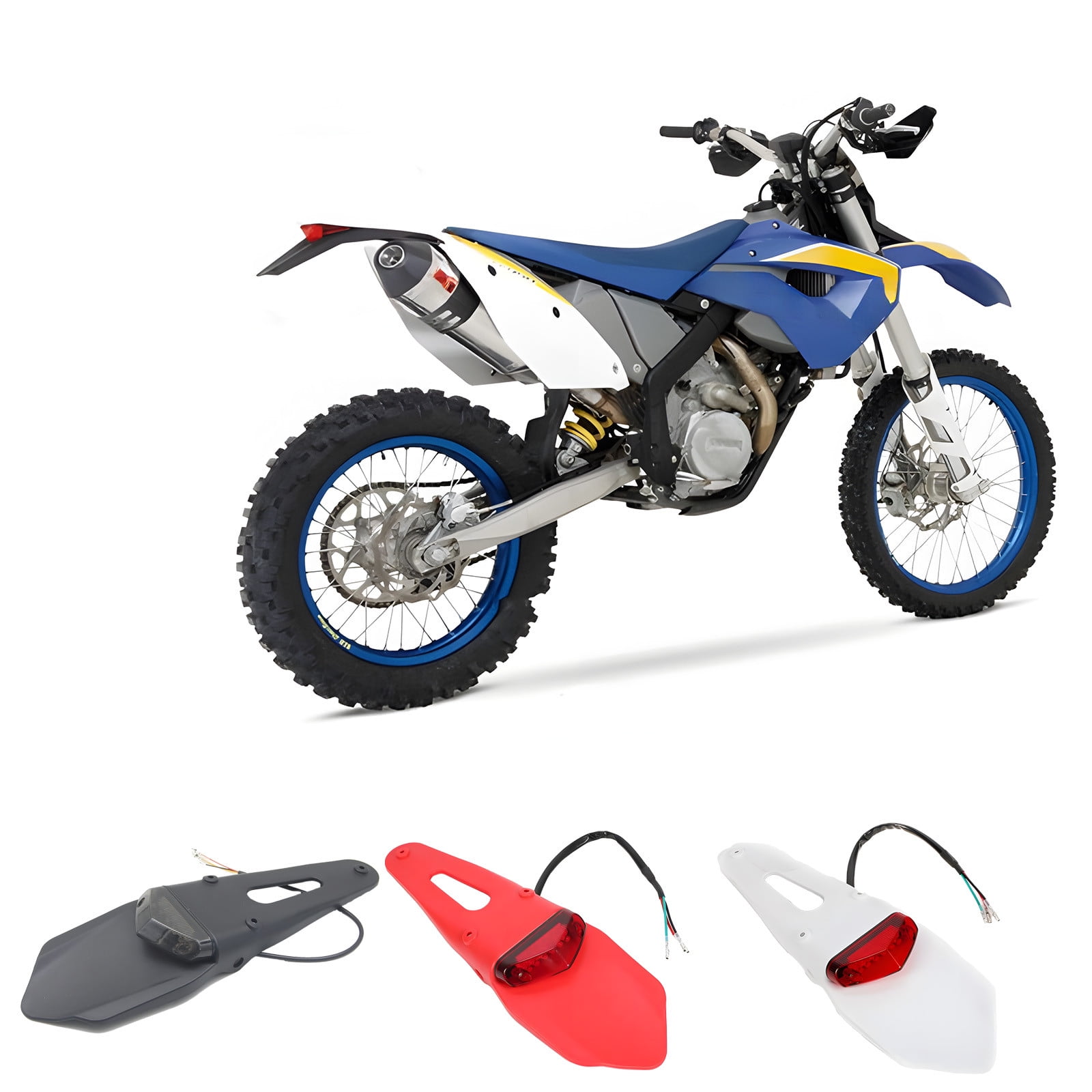 Off Road Motorcycle Rear Mudguard, LED Taillight Modification ...