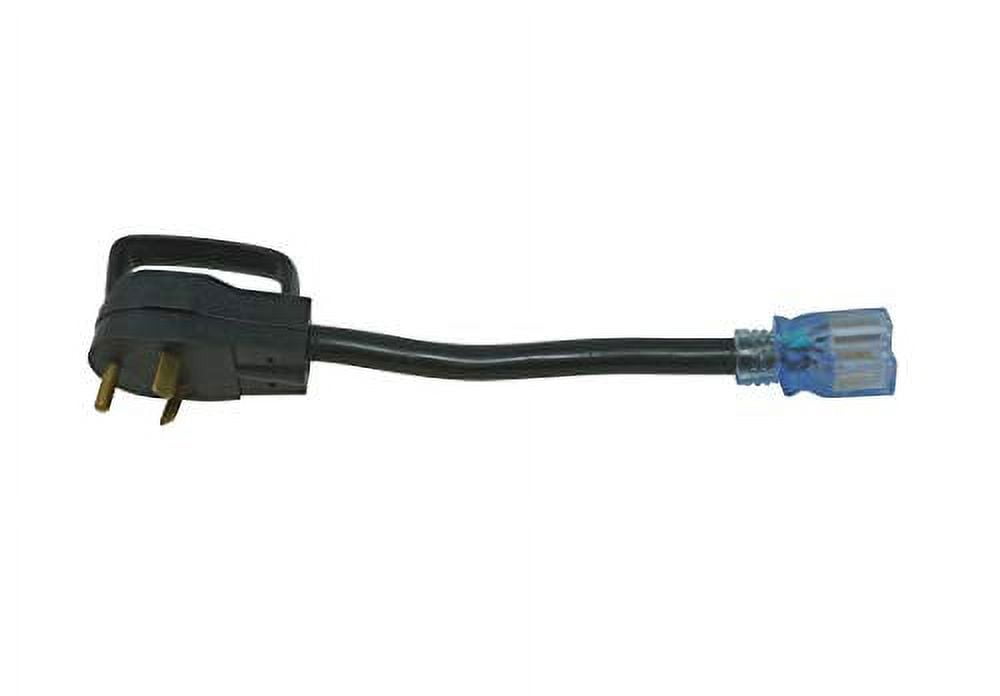 Road Power 10/3 1' Black RV Adapter Cord Plug Receptacle Weather ...