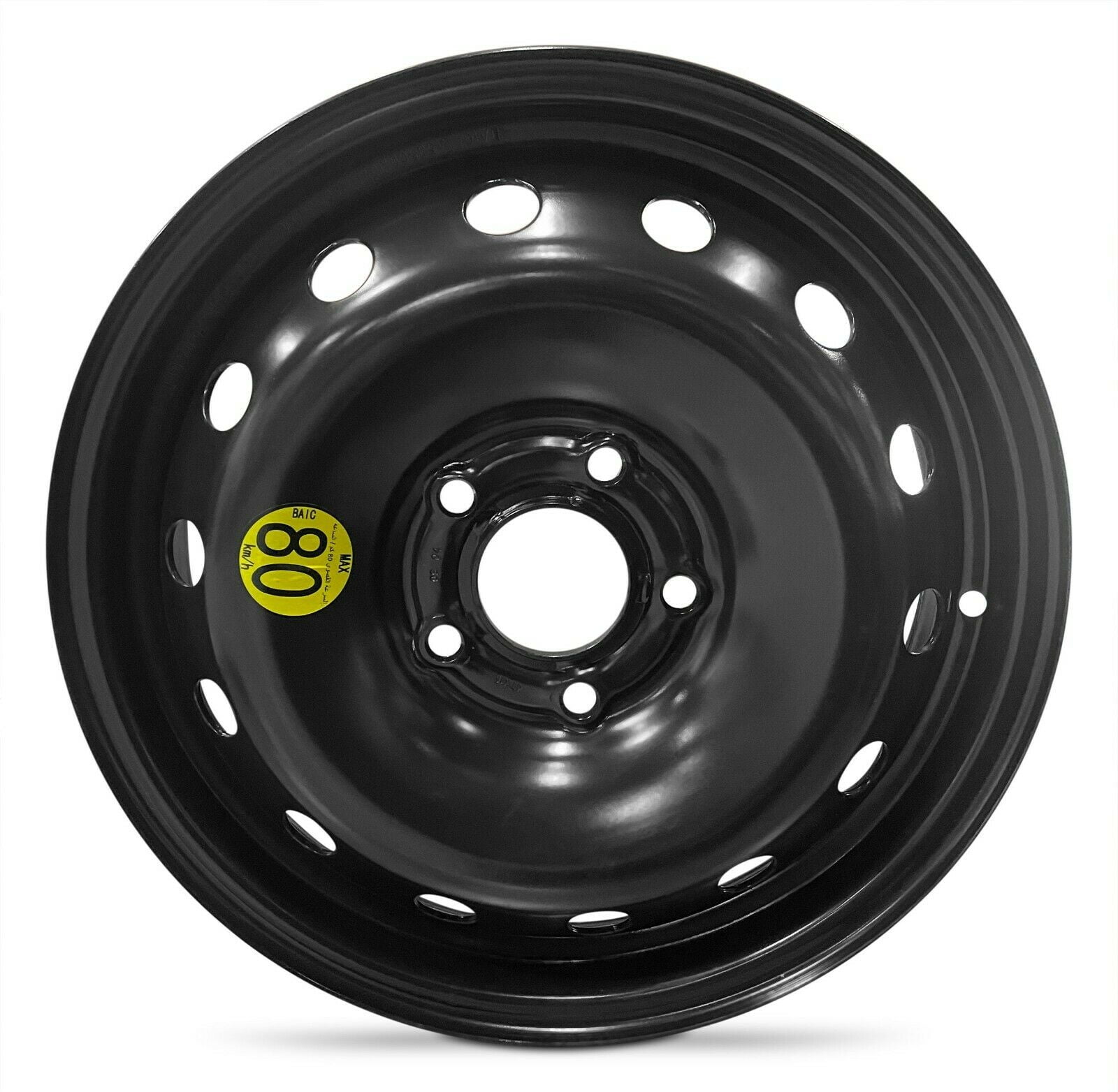 Road Ready Wheels Compact 16" Spare Rim 5x114.3 16x4 Inch 5-Lug, Black ...