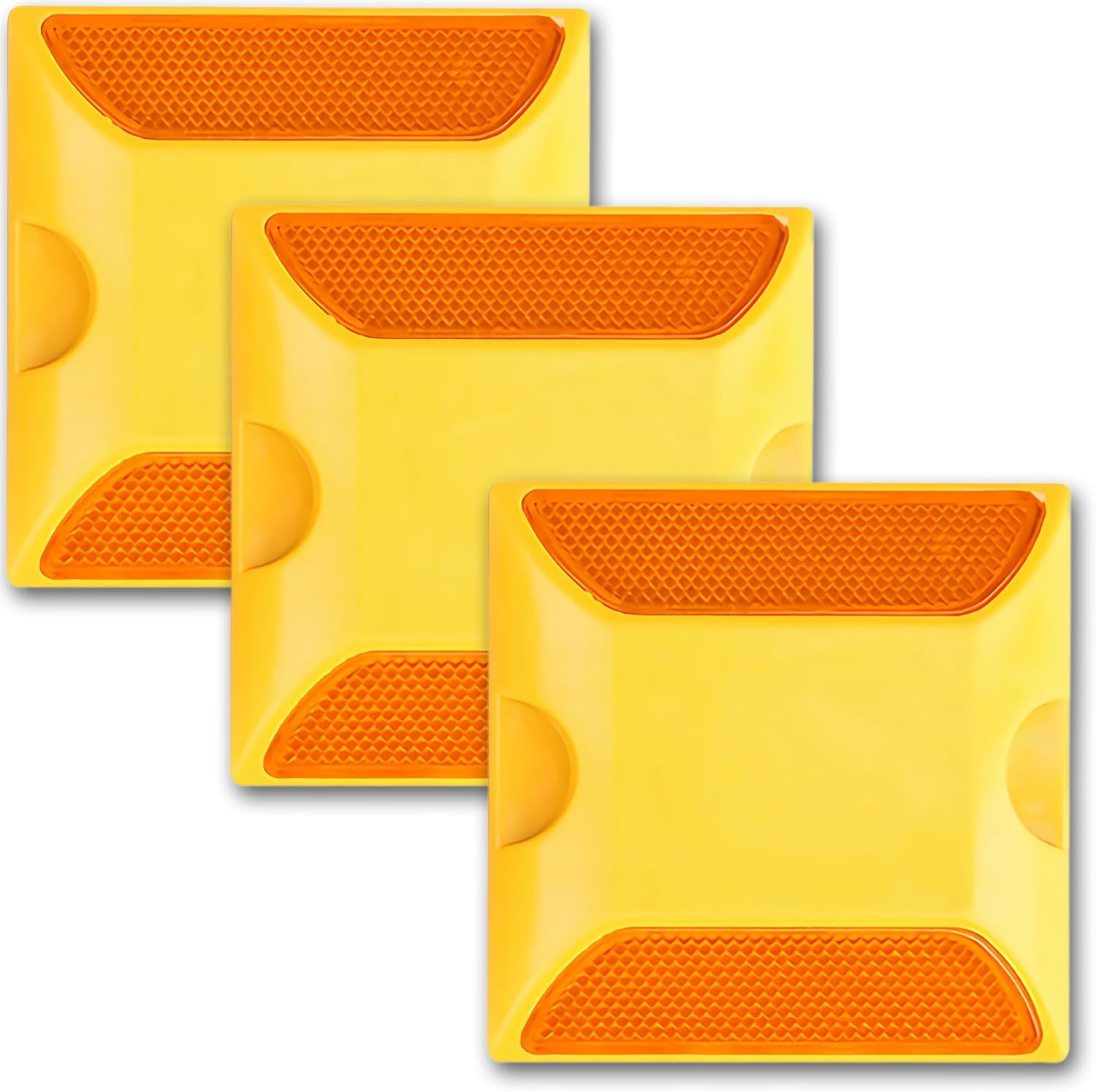 Road Reflective Pavement Markers with Anchor Bolts, 4 x 4 Inch Street ...