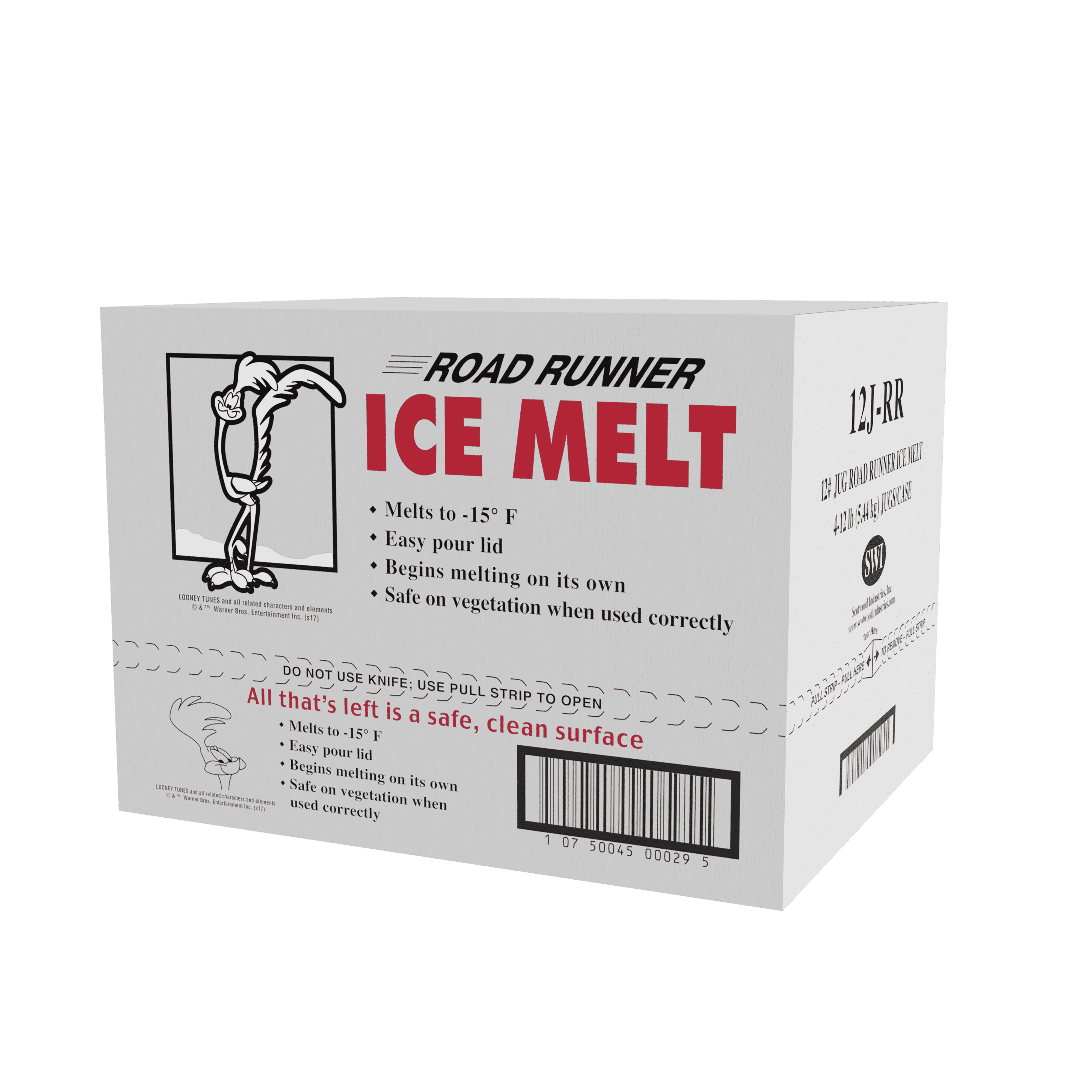 Road Runner Winter Snow Ice Melt Jug - 12LB - Outdoor Driveway Safe, Fast Acting, 4 Jug Case ...