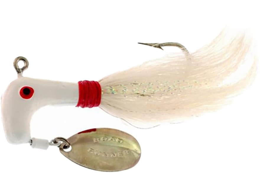 Road Runner Buck Tail Underspin Jig White/Red/White 1 oz - Walmart.com
