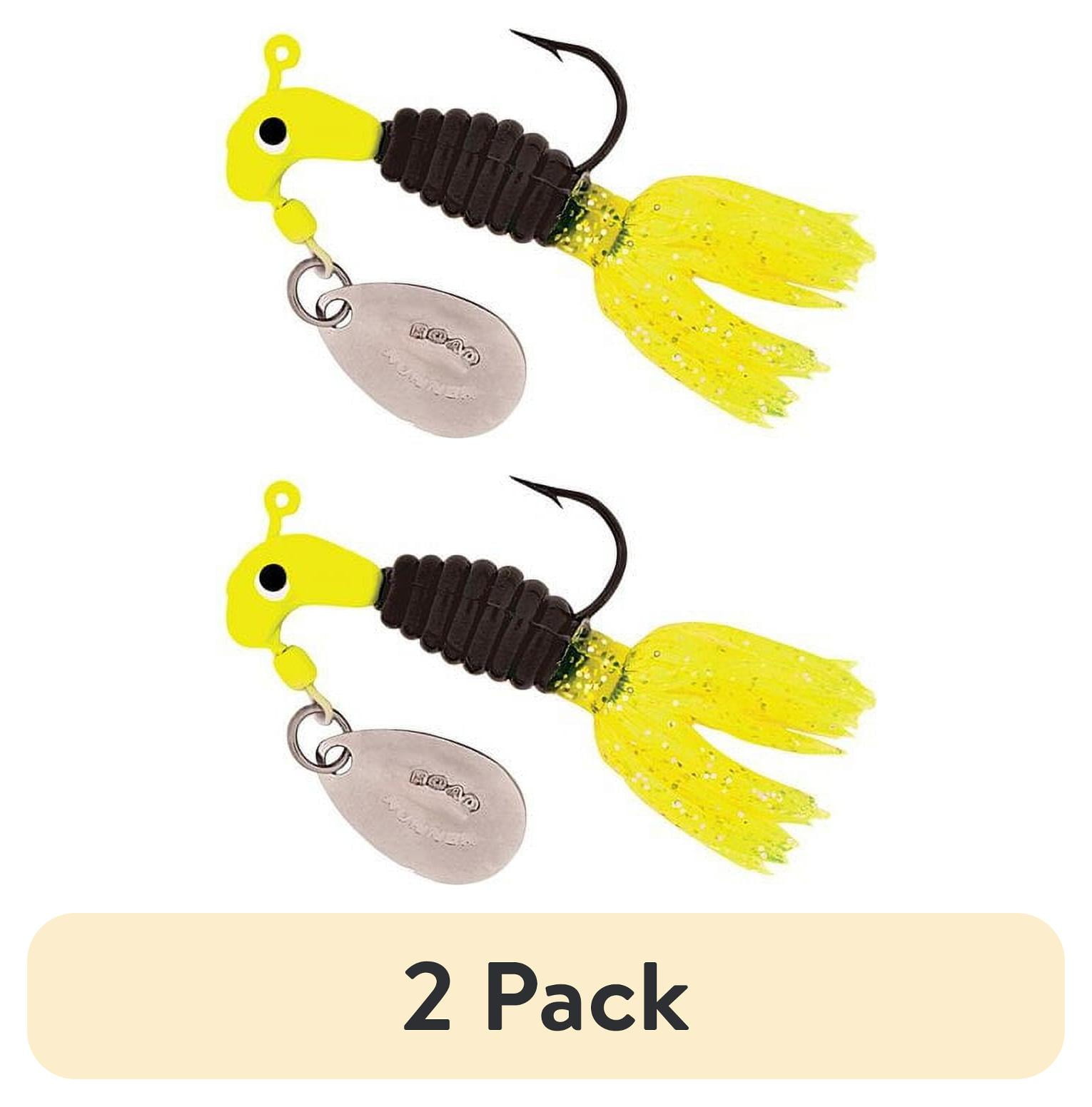 (2 pack) Road Runner Crappie Tamer, Chartreuse/Black Sparkle, Underspin ...