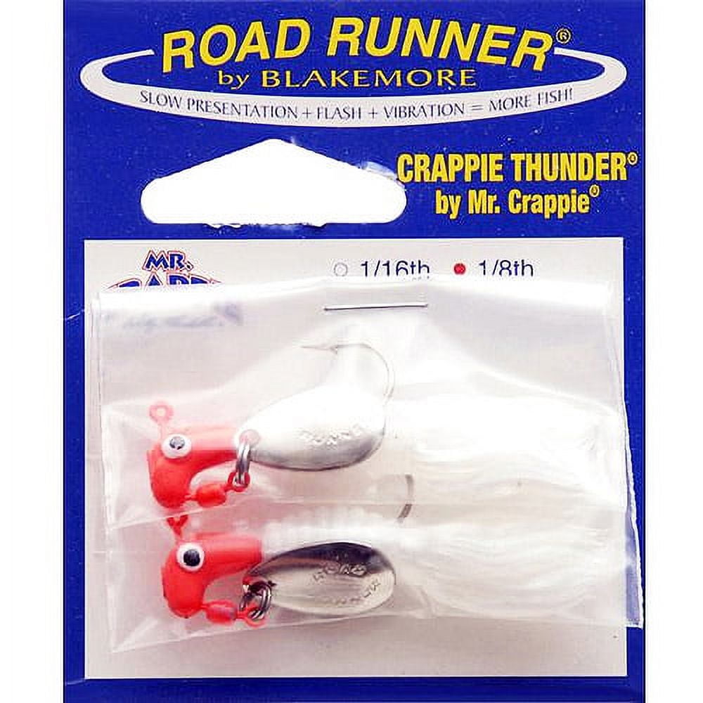 Road Runner Crappie Tamer, Red, White Underspin Fishing jig. - Walmart.com