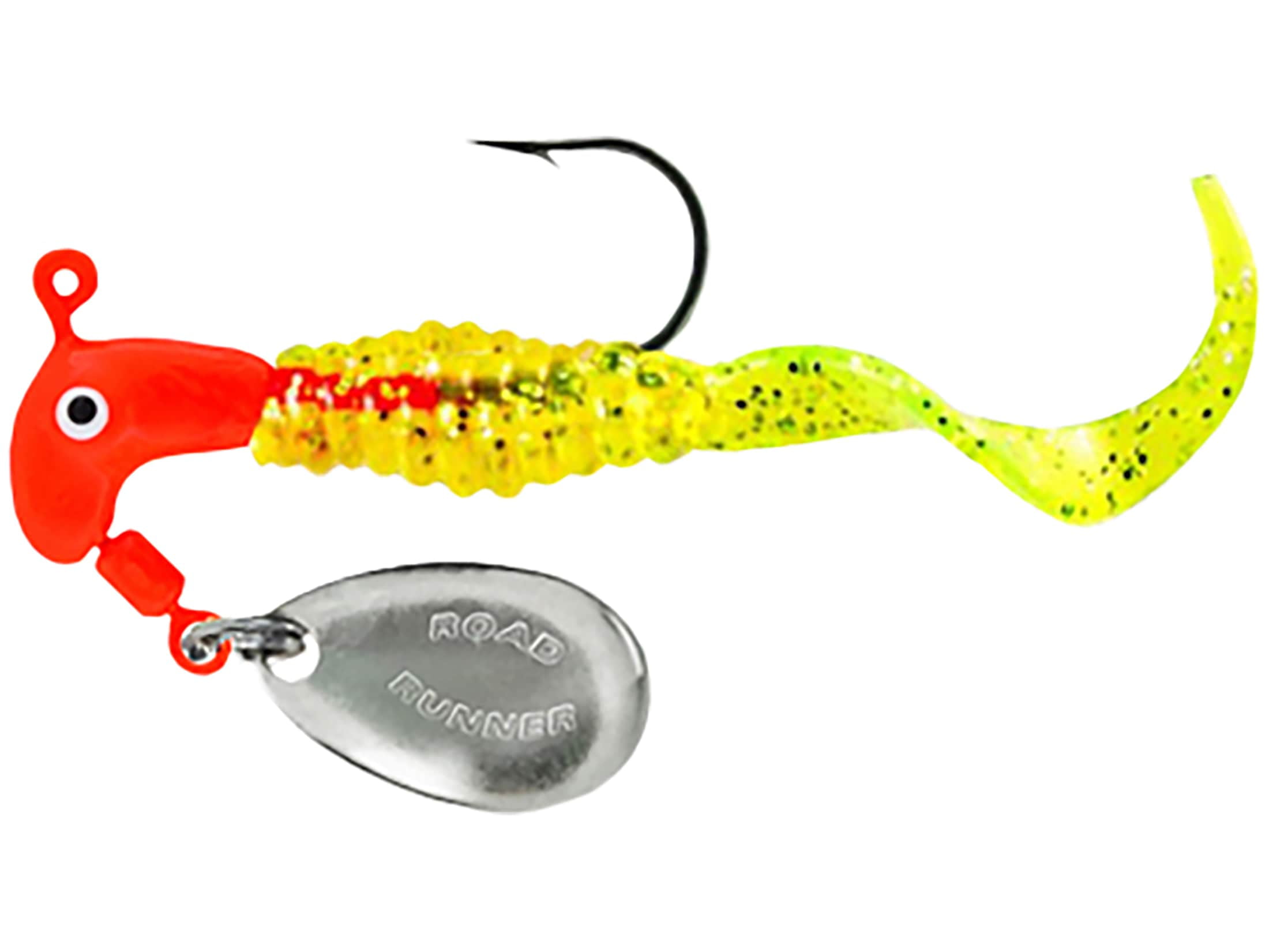 Road Runner Curly Tails Pro Series Underspin Jig Fluorescent Red ...