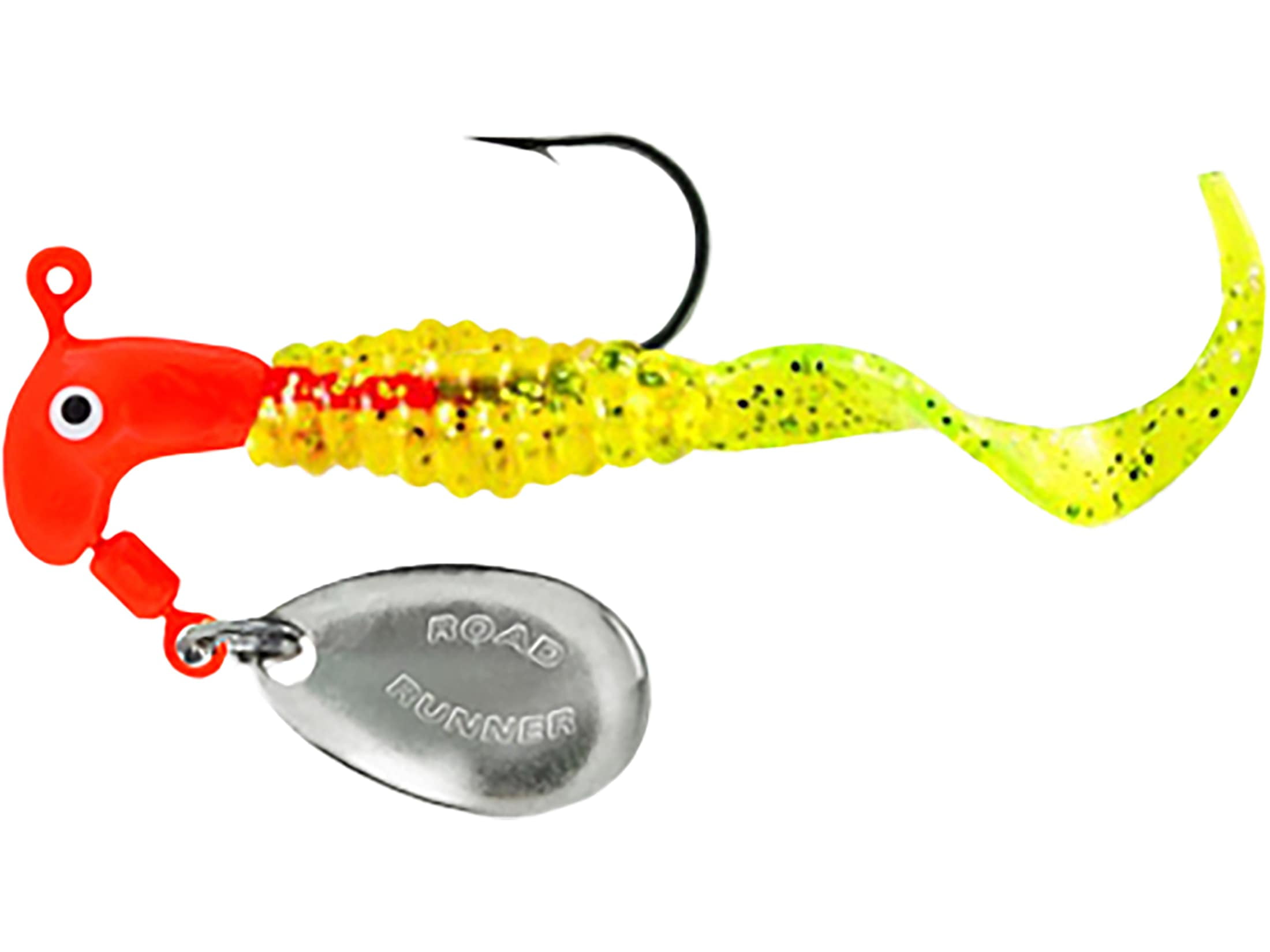Road Runner Curly Tails Underspin Jig Fluorescent Red/Chartruese ...