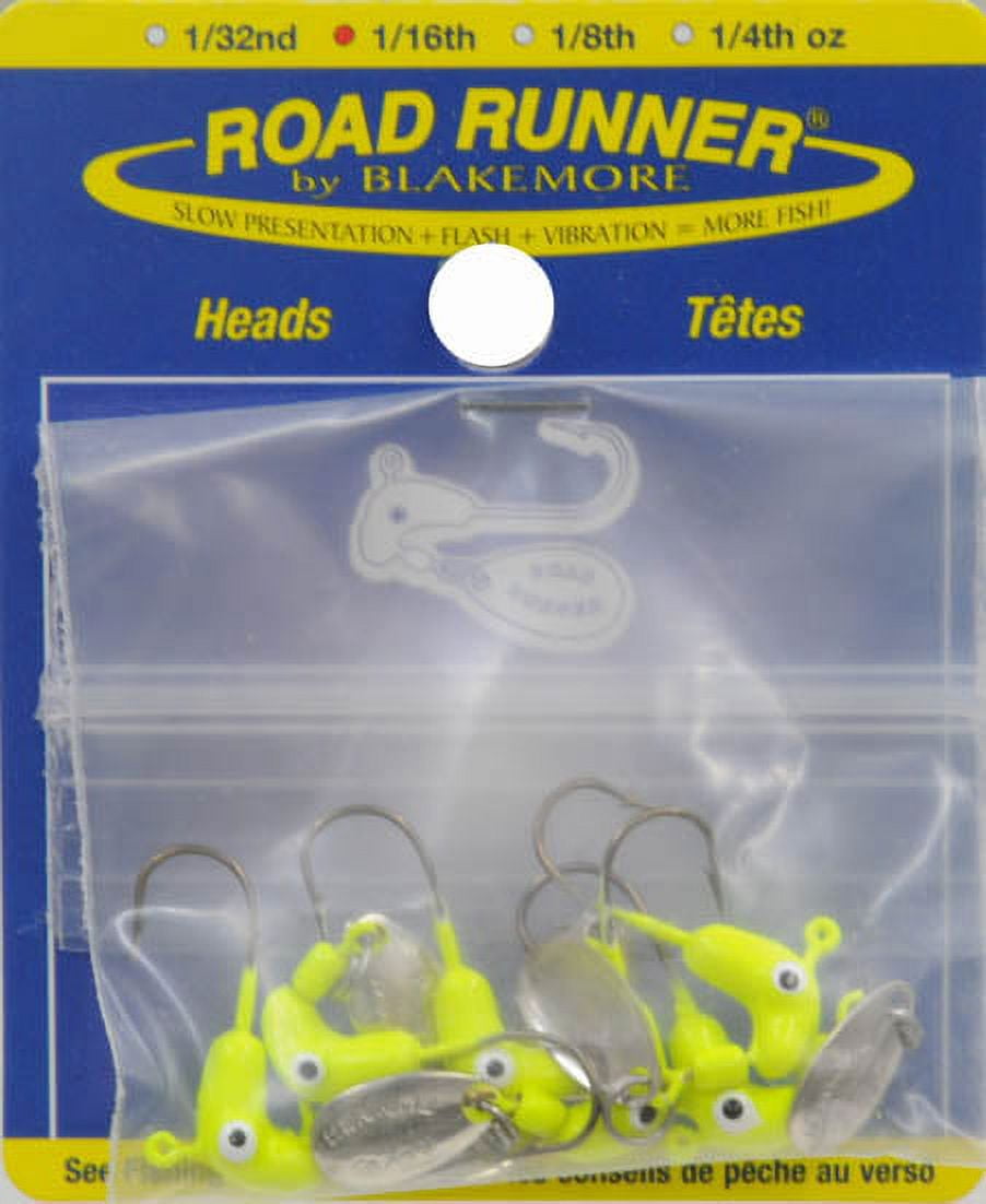 Road Runner Heads, 1/16 Oz.,Underspin Fishing jig. - Walmart.com