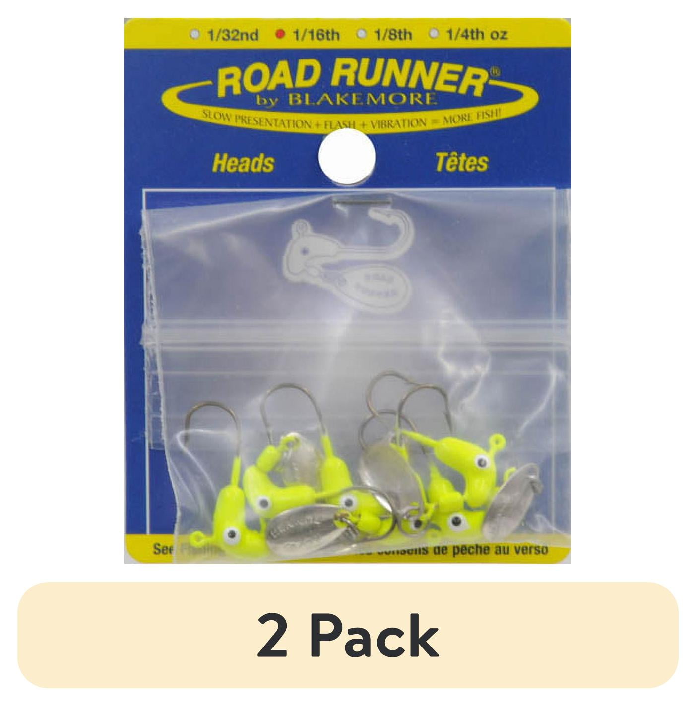 (2 pack) Road Runner Heads, 1/16 Oz.,Underspin Fishing jig. - Walmart.com