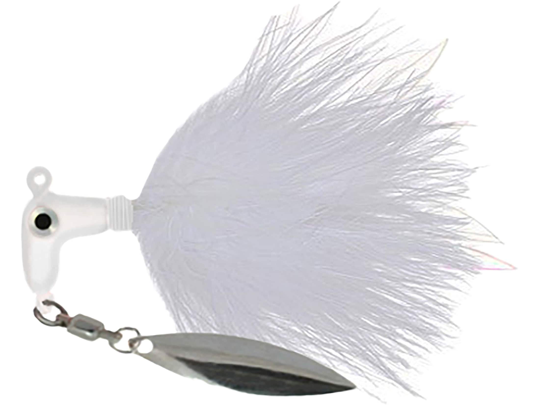 Road Runner Marabou Pro Underspin Jig White 1/16 oz - Walmart.com