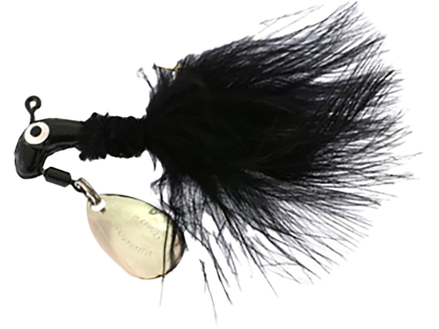 Road Runner Marabou Underspin Jig Black/Black 1/16 oz - Walmart.com
