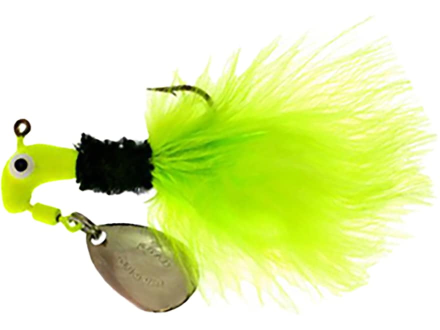 Road Runner Marabou Underspin Jig Chartruese/Black/Chartruese 1/16 oz ...