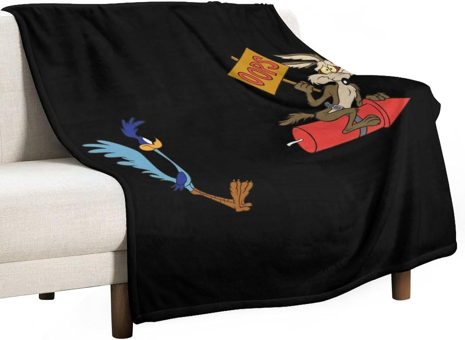 Road Runner Style-117 Ultra-Soft Micro Warm Fuzzy Fleece Blanket Throw ...