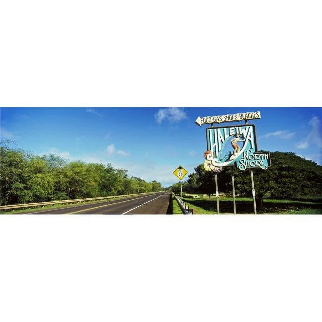 Road Sign At The Roadside Haleiwa Town North Shore Oahu Hawaii USA ...